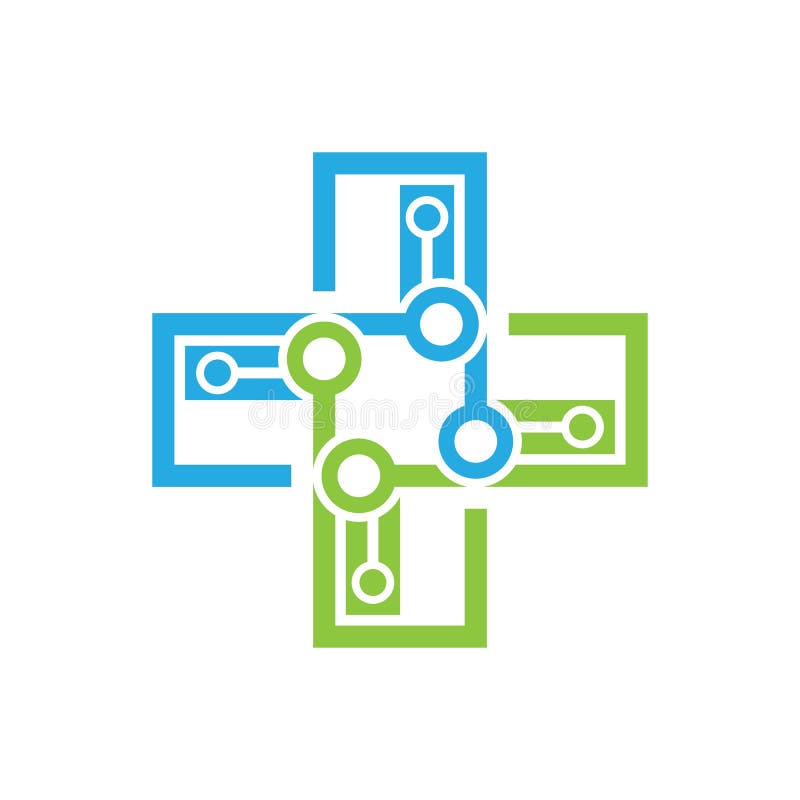 Medical cross vector icon stock vector. Illustration of loop - 228993376