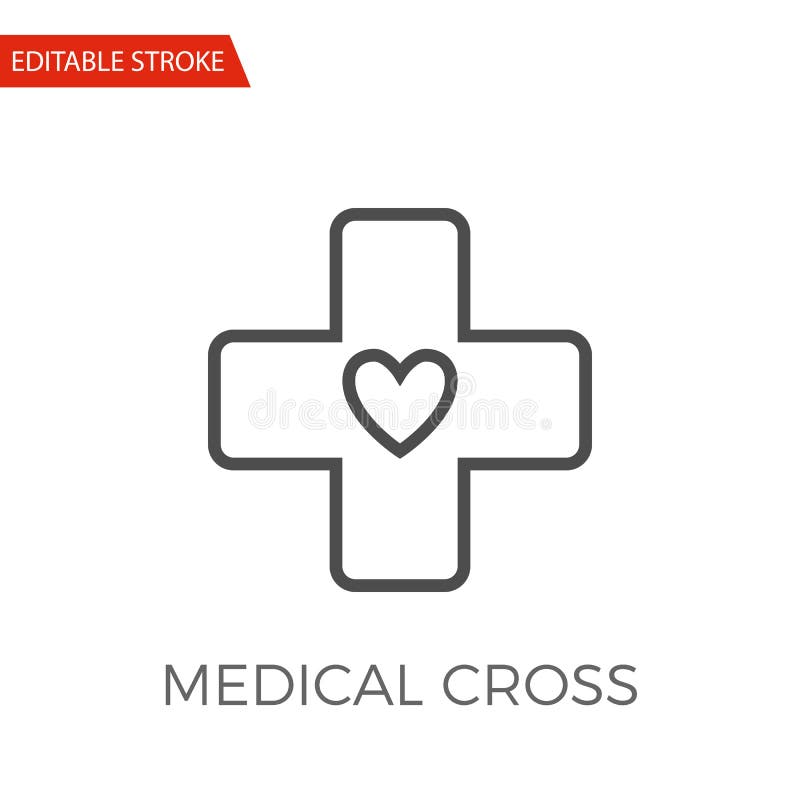Medical Cross Vector Icon stock vector. Illustration of icon - 98736298