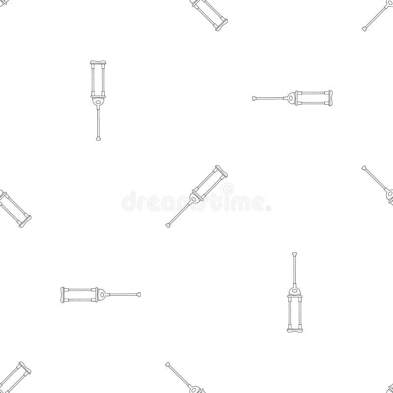 Medical Crutch Pattern Seamless Vector Stock Vector - Illustration of ...