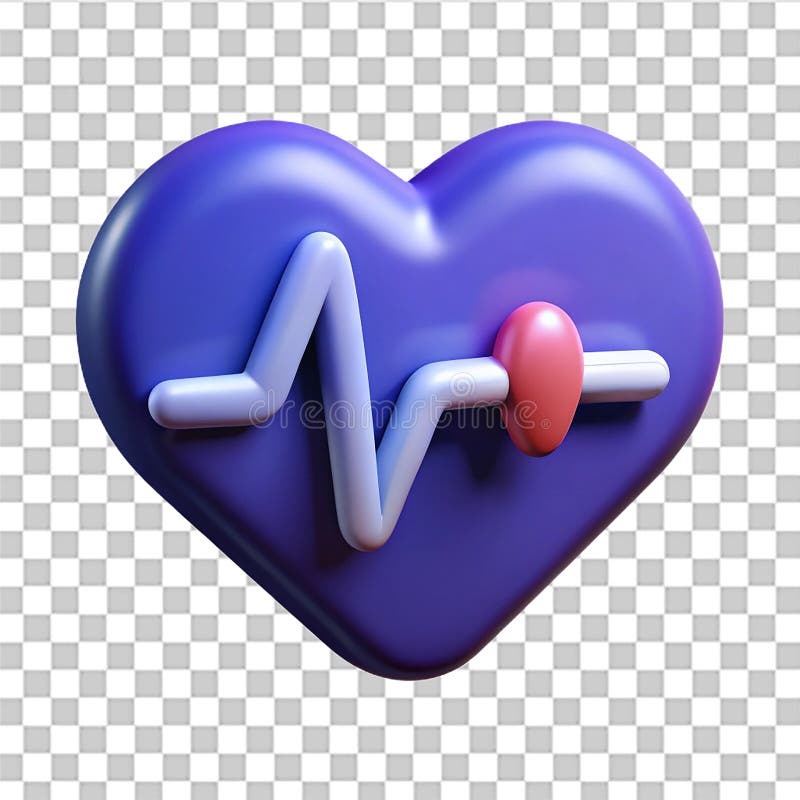 3D Medical Illustration Set with Pulse Design Stock Illustration ...