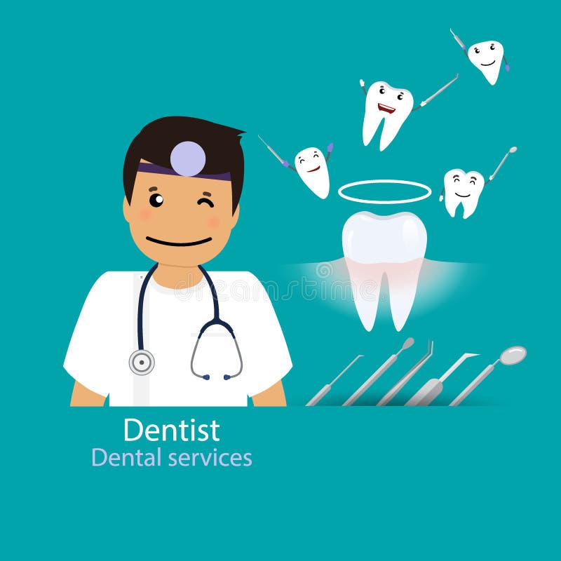 Medical Dental Background Design. Dentist with Teeth Stock Vector ...