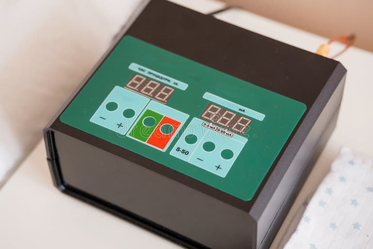 Medical Device Control Panel with Digital Displays and Buttons Stock ...