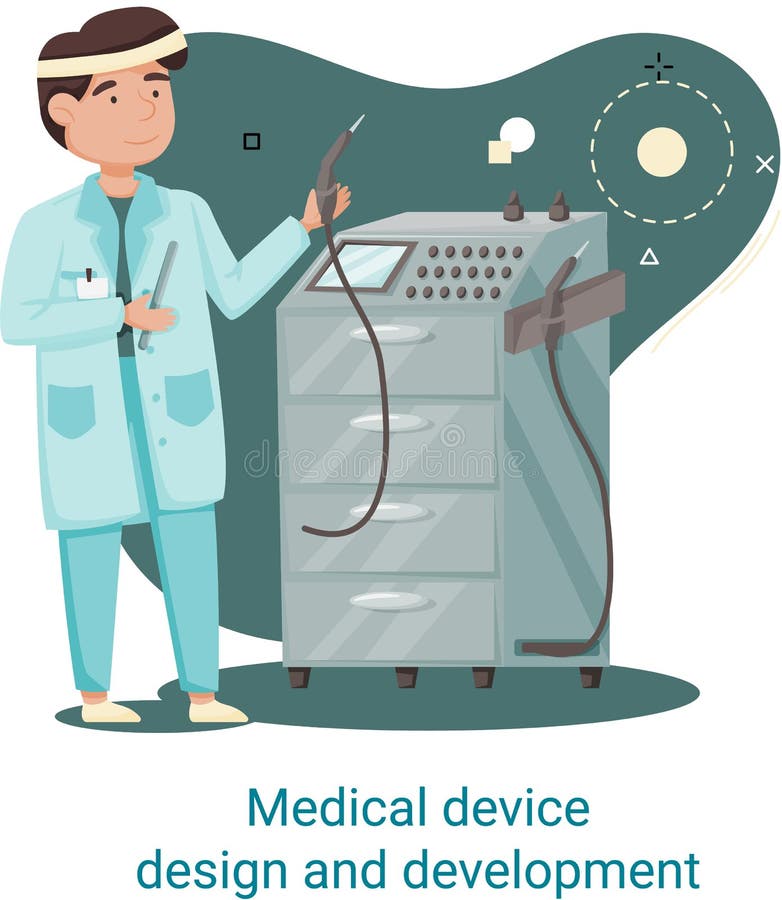Medical Device Design and Development Banner with Scientist Develop ...
