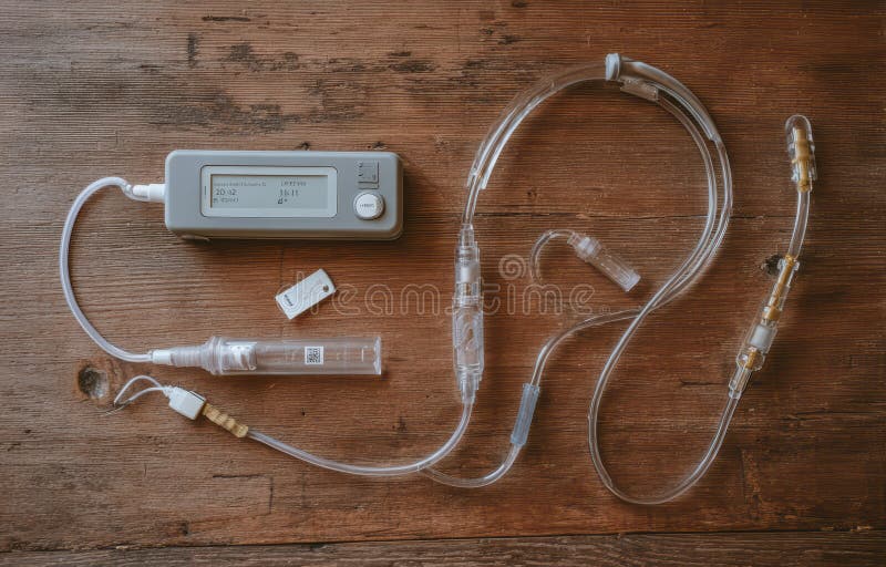 Medical Device for Infusion Therapy with Tubing and Control Unit Stock ...