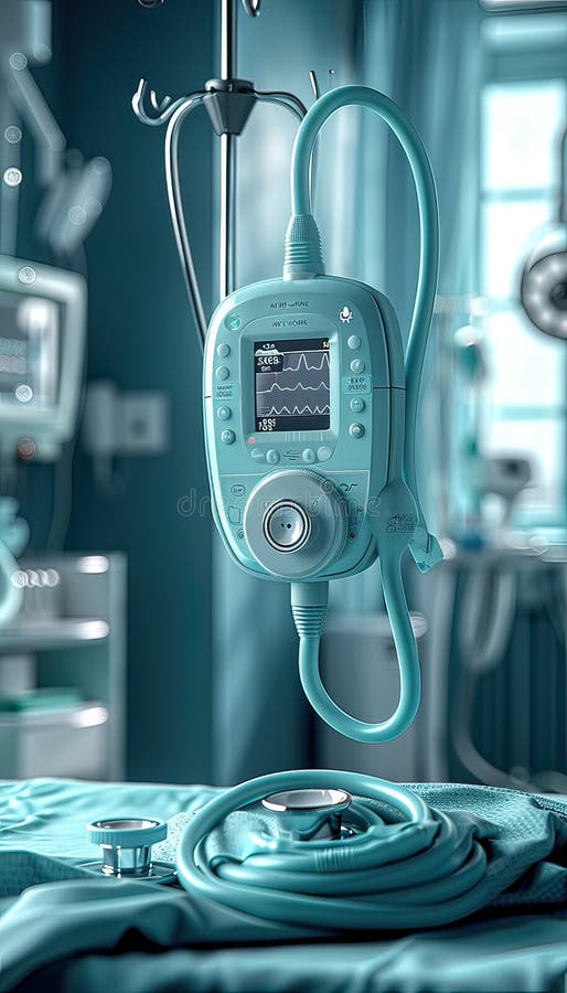 A Medical Device on a Pole in the Operating Room Helps with Procedures ...