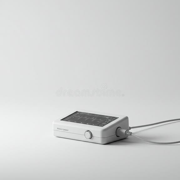 A Medical Device with a Sleek, Rectangular Design and a Grayscale ...