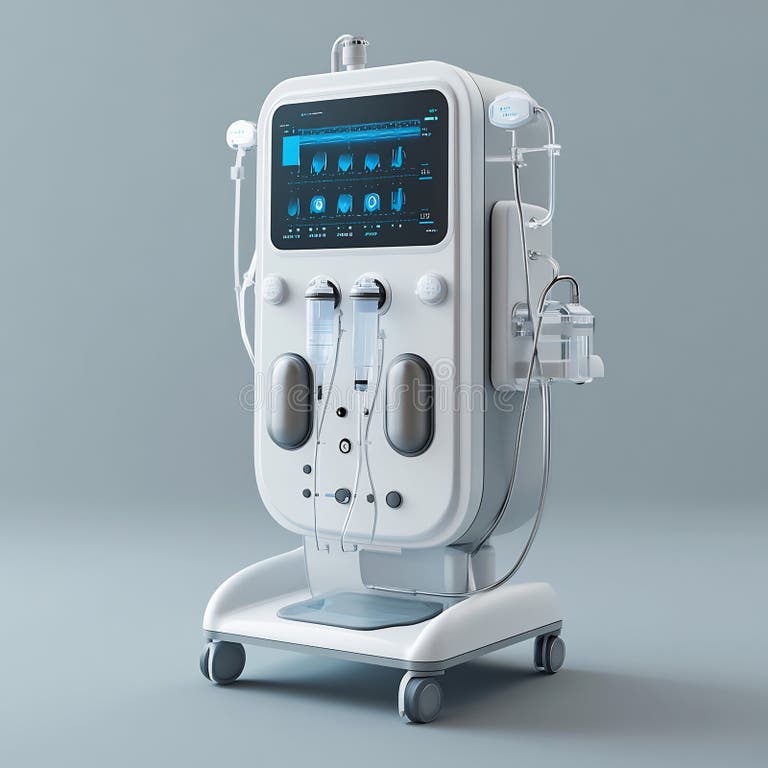 Medical Device on Wheels with a Digital Display and Multiple Controls ...