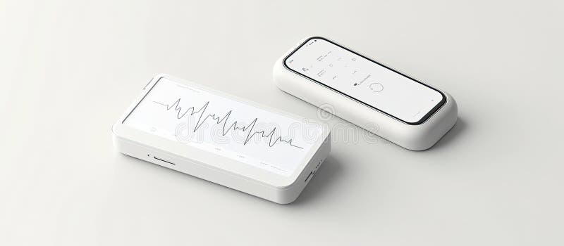 Medical Devices Displaying Heart Rate and Control Panel Interface Stock ...