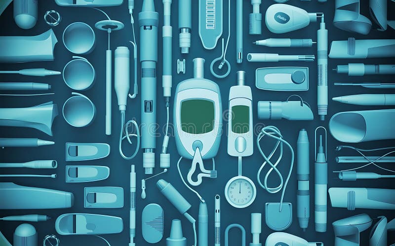 Medical Devices Pattern Wallpaper for Diabetes Campaigns Stock ...