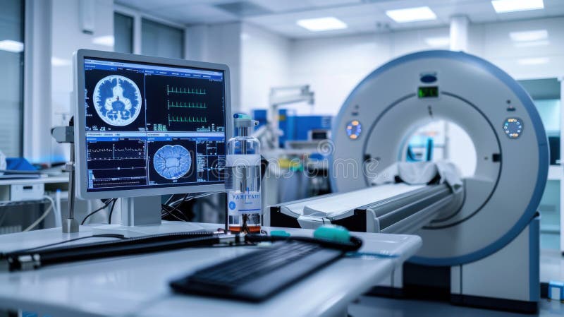 Medical Diagnostic MRI Device in a Hospital Laboratory. Stock Photo ...