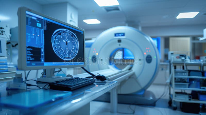 Medical Diagnostic MRI Device in a Hospital Laboratory. Stock Photo ...