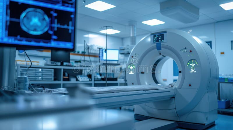 Medical Diagnostic MRI Device in a Hospital Laboratory. Stock Photo ...
