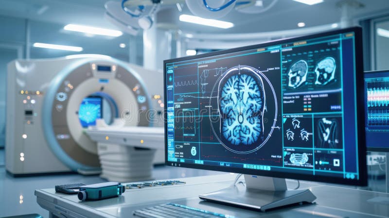 Medical Diagnostic MRI Device in a Hospital Laboratory. Stock Image ...