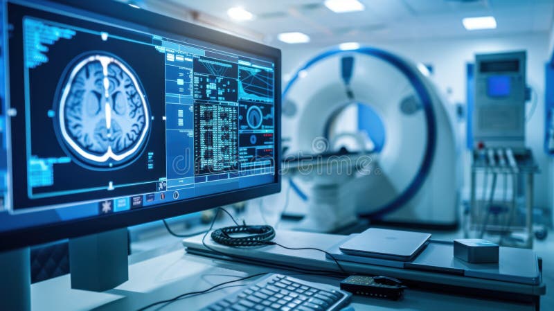 Medical Diagnostic MRI Device in a Hospital Laboratory. Stock Image ...