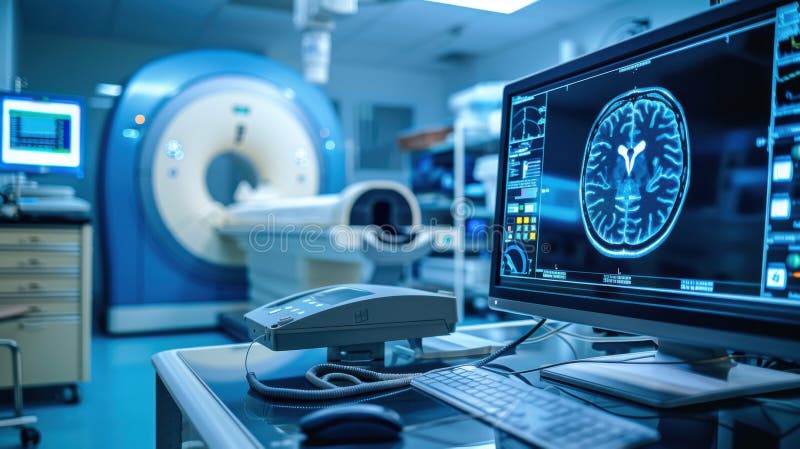 Medical Diagnostic MRI Device in a Hospital Laboratory. Stock Photo ...
