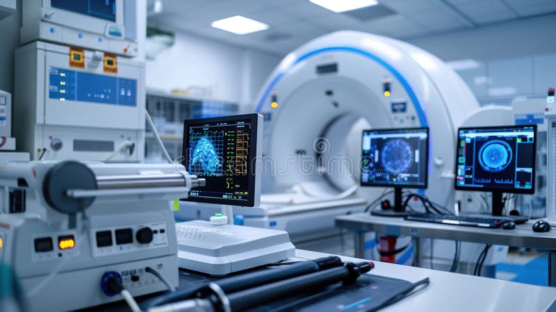 Medical Diagnostic MRI Device in a Hospital Laboratory. Stock Image ...