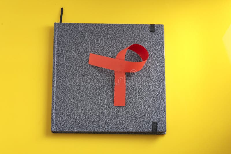 Medical Diary on Yellow Background Stock Photo - Image of design, mask ...