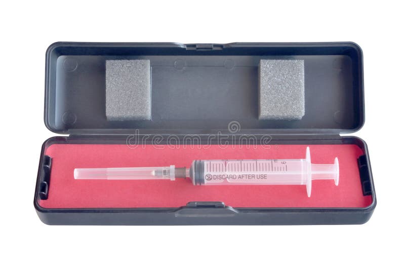 Medical Disposable Syringe in Case Stock Photo - Image of medical ...