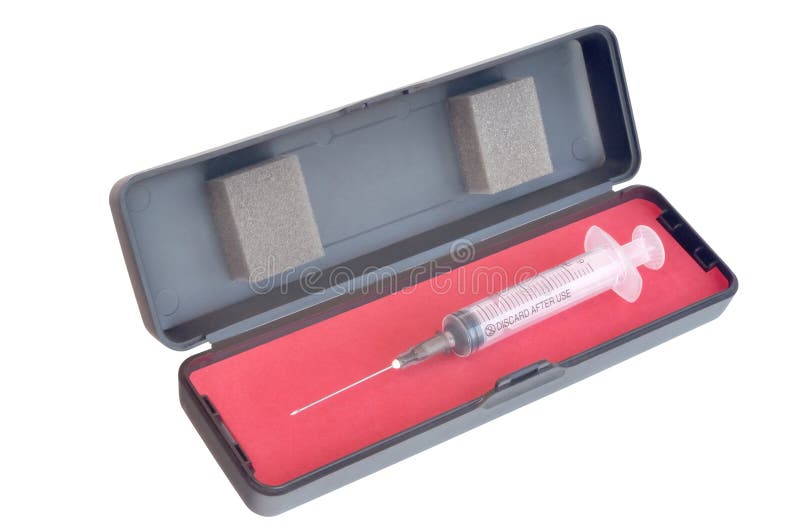 Medical Disposable Syringe in Case Stock Photo - Image of medical ...