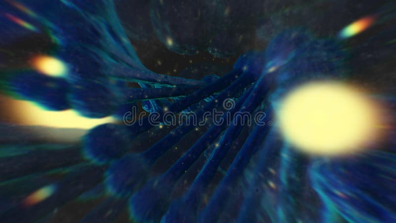 DNA Structure Under an Microscope Stock Illustration - Illustration of ...