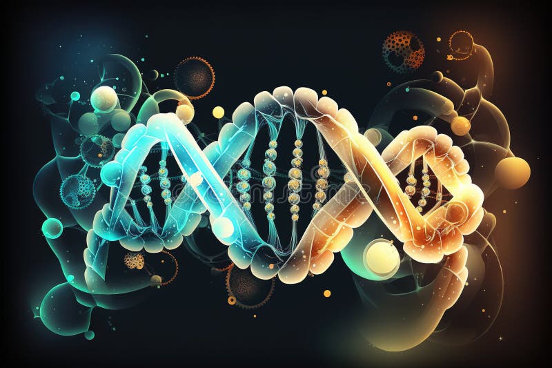 DNA and Technology, Generative AI Stock Illustration - Illustration of ...