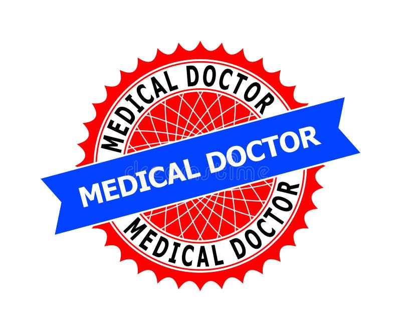 MEDICAL DOCTOR Bicolor Clean Rosette Template for Stamp Seals Stock ...