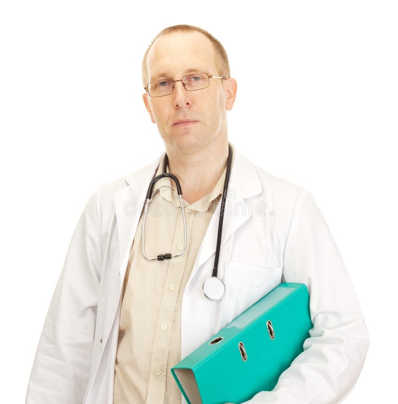 Medical Doctor with Documents about a Patient Stock Photo - Image of ...