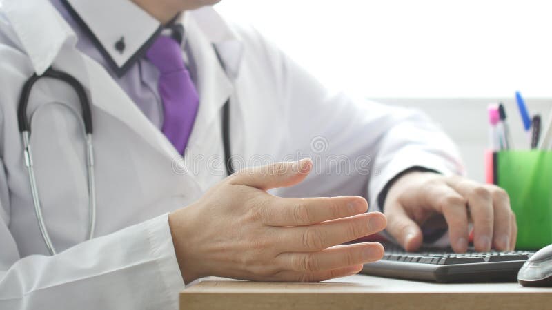 A Doctor Explaining Something by Making Hands Gestures Stock Image ...