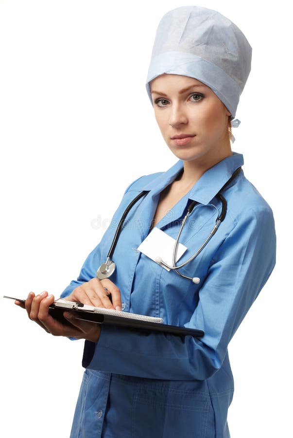 Medical doctor with folder stock image. Image of person - 15601907