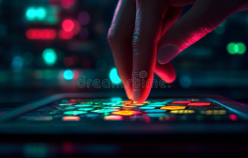 A Medical Doctor Interacts with a Digital Note Board Representing the ...
