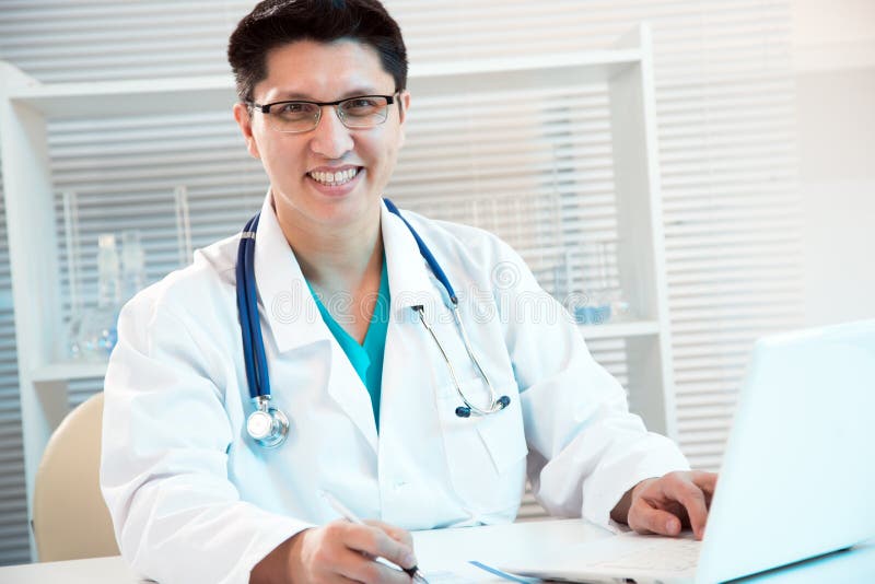 Medical doctor smiling stock photo. Image of medical - 180918422