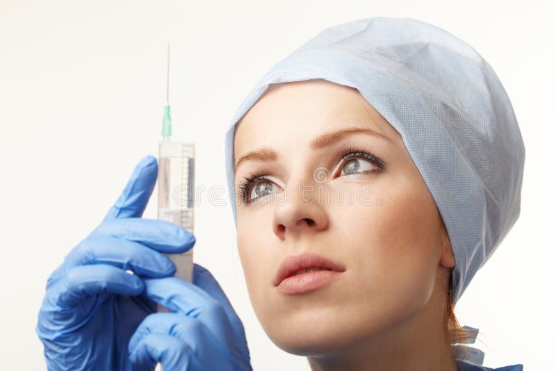 Medical Doctor with Syringe Stock Image - Image of health, portrait ...