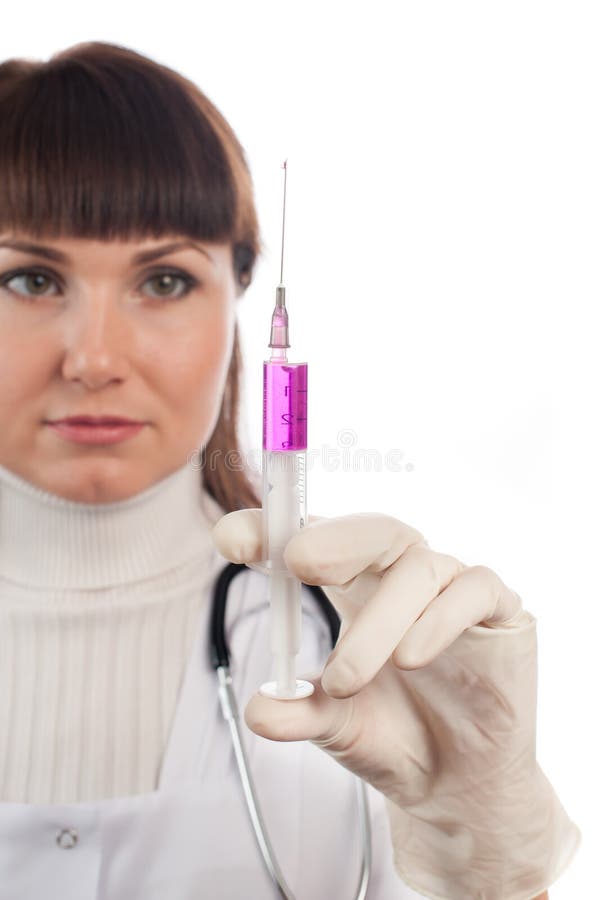 Medical Doctor With Syringe Stock Photo - Image of injection ...