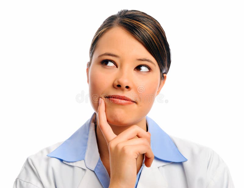 Medical doctor thinking stock image. Image of isolated - 17621963