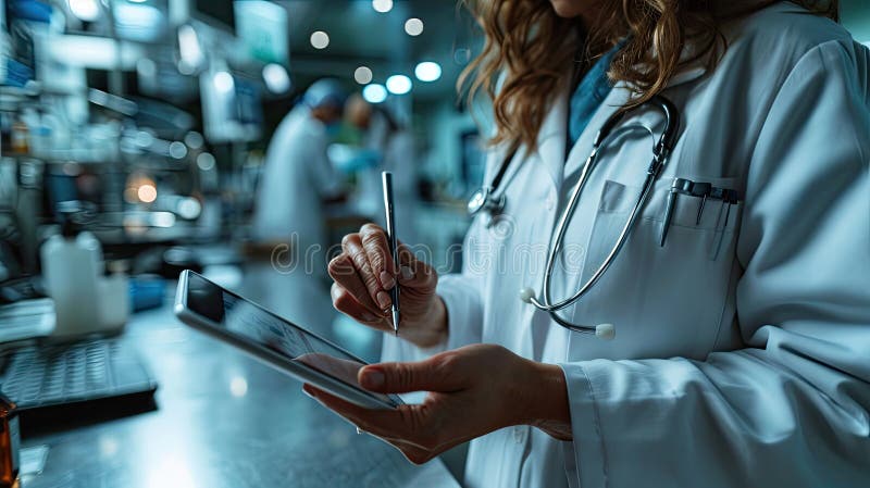 Medical Doctor Working in a Professional Environment. Stock Photo ...