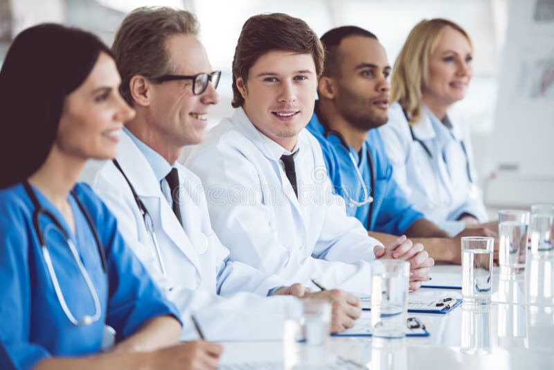 Medical Doctors at the Conference Stock Image - Image of discussion ...