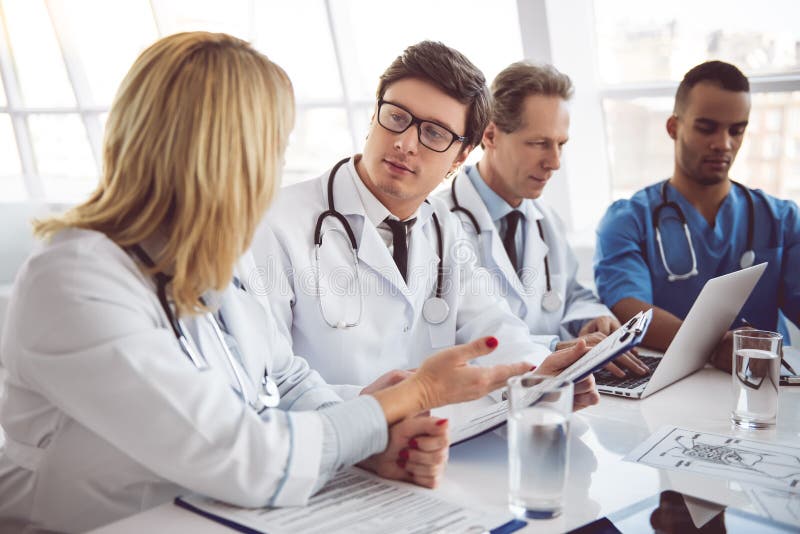 Medical Doctors at the Conference Stock Photo - Image of discussion ...