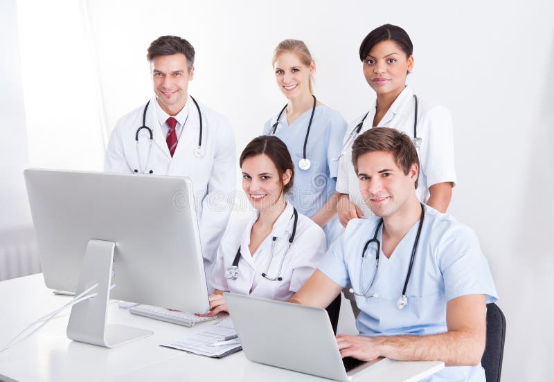 Medical Doctors Group at Hospital Stock Photo - Image of medicine ...