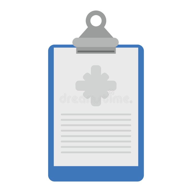 Medical document clipboard stock vector. Illustration of clipboard ...