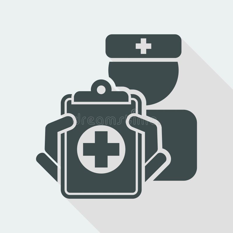 Medical document icon stock vector. Illustration of health - 117821652