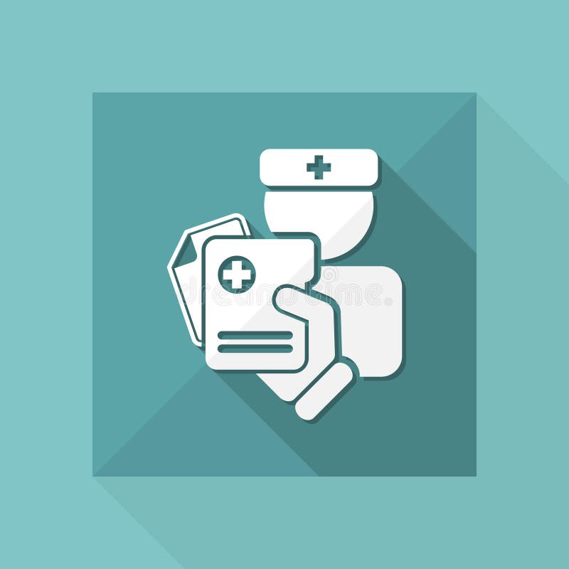 Medical document icon stock vector. Illustration of health - 117821652