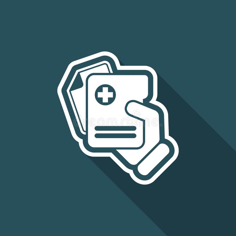 Medical document icon stock vector. Illustration of health - 118520096