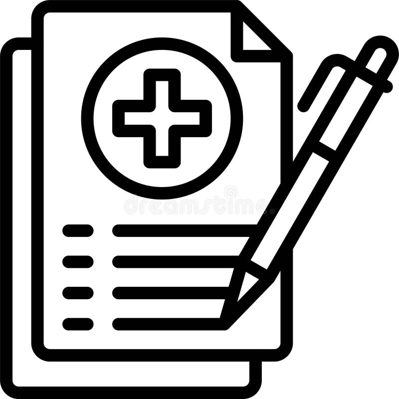 Medical Document Icon, Vaccine Development Related Vector Stock Vector ...