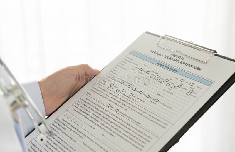 Medical Documentation stock image. Image of human, hand - 60746407