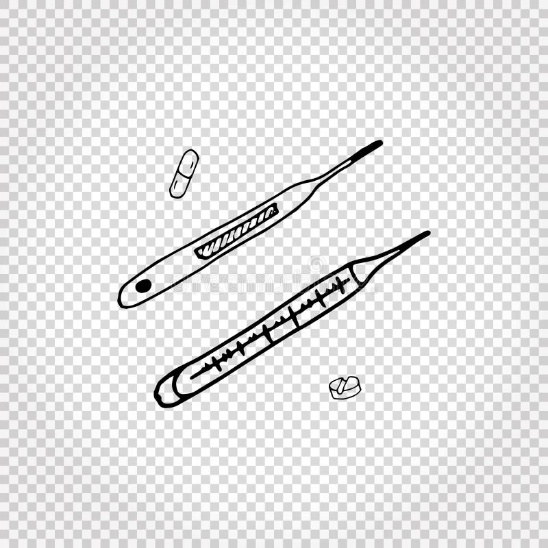 Medical Doodles Hand Drawn Medicine Icon Set Healthcare Sketched