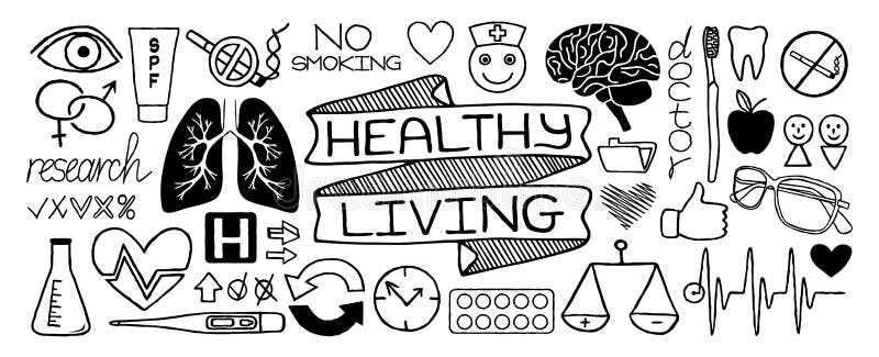 Medical Doodles. Hand Drawn Medicine Icon Set. Healthcare Sketched ... Medical Doodles. Hand Drawn Medicine Icon Set. Healthcare Sketched ...