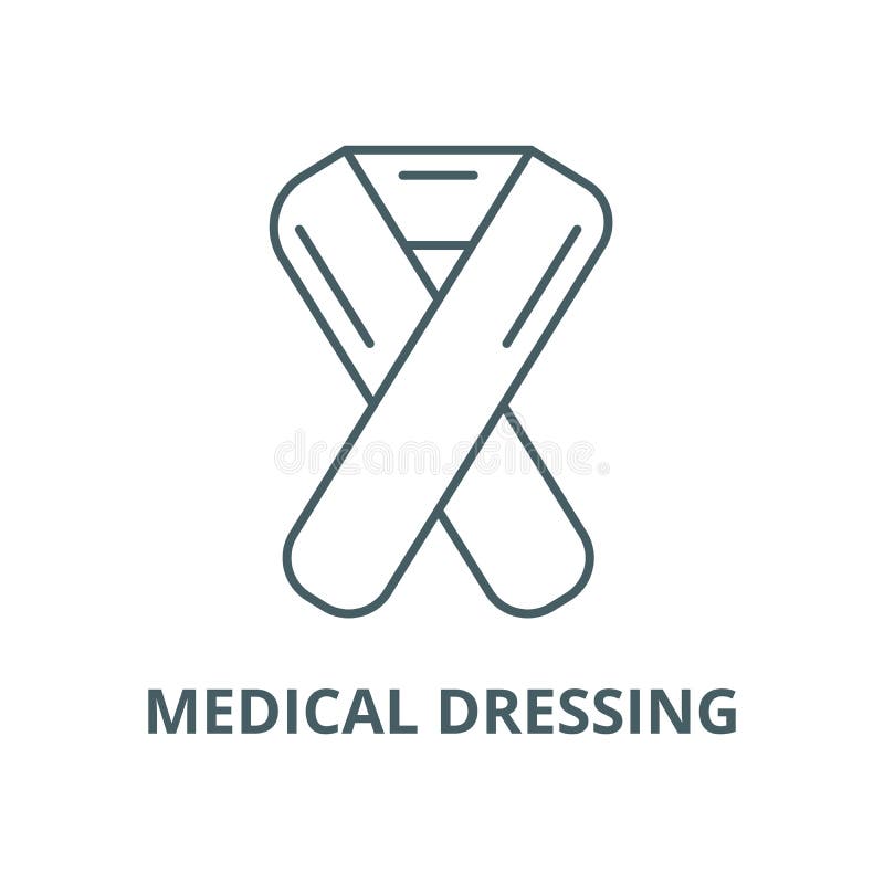 Medical Dressing Line Icon Concept. Medical Dressing Flat Vector Symbol ...
