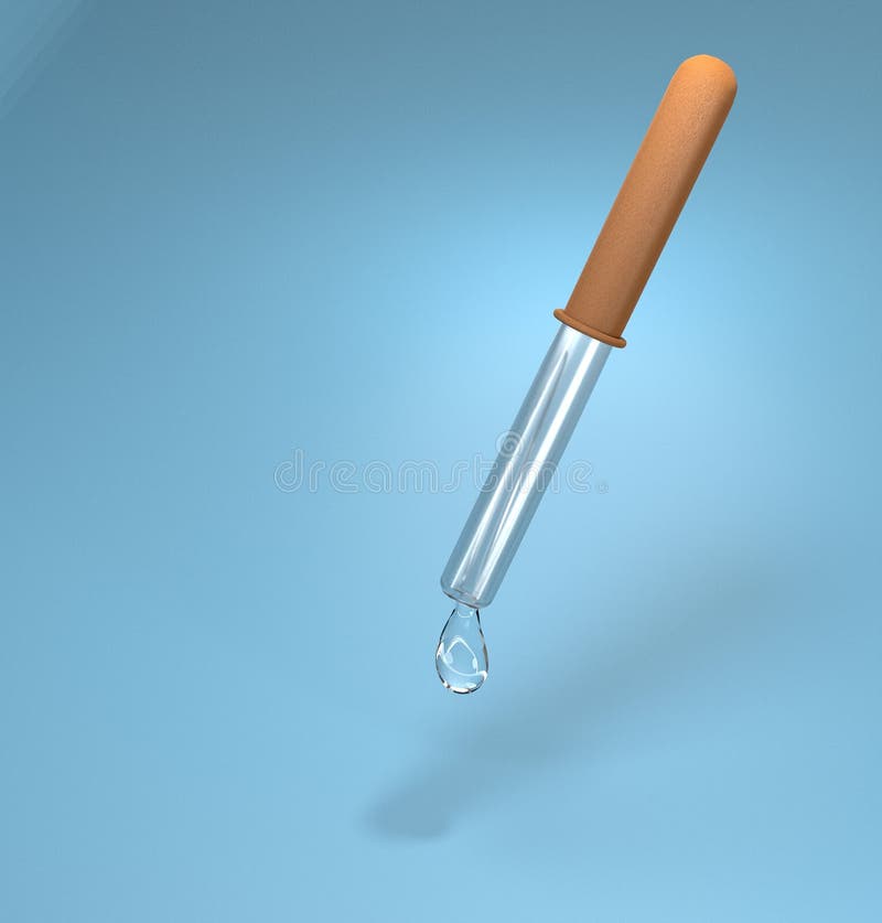 Medical Dropper with Liquid in it Stock Illustration - Illustration of ...