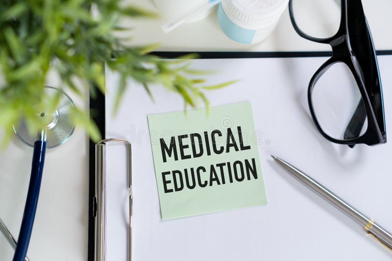 MEDICAL EDUCATION Text in a Notebook. Medical Concept. Stock Photo ...