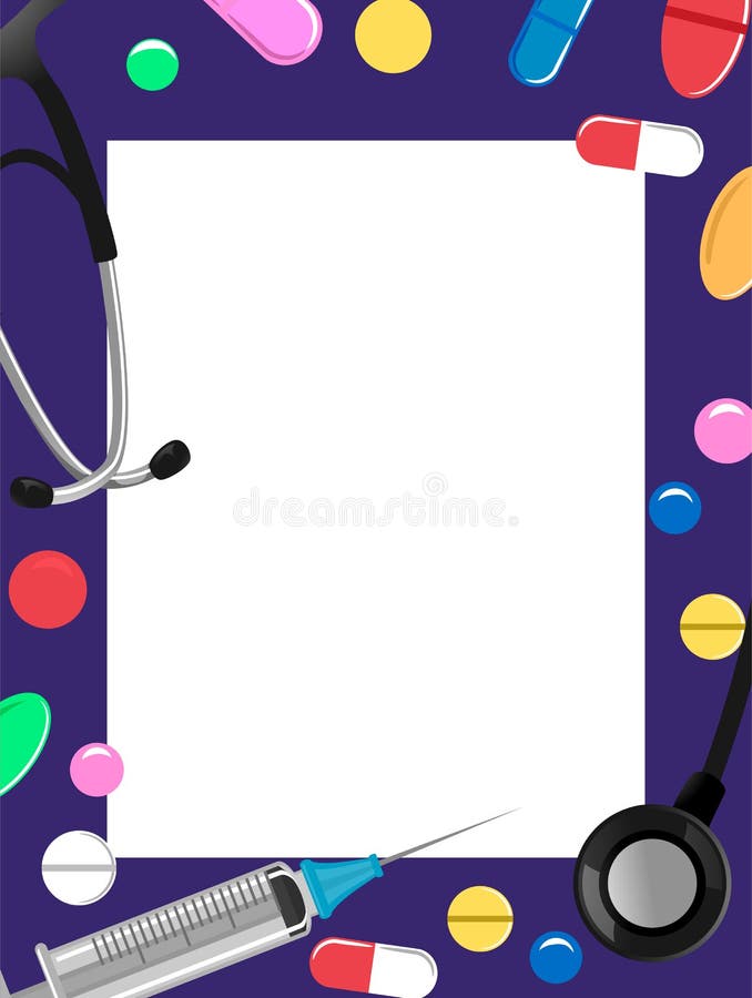 Medical Elements Frame stock vector. Illustration of abstract - 82037193